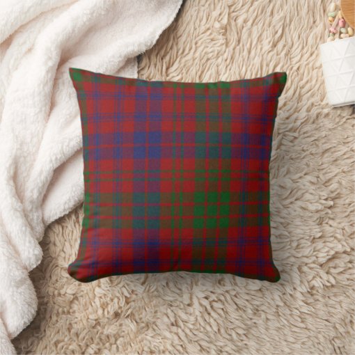 Traditional Ross Tartan Plaid Pillow | Zazzle