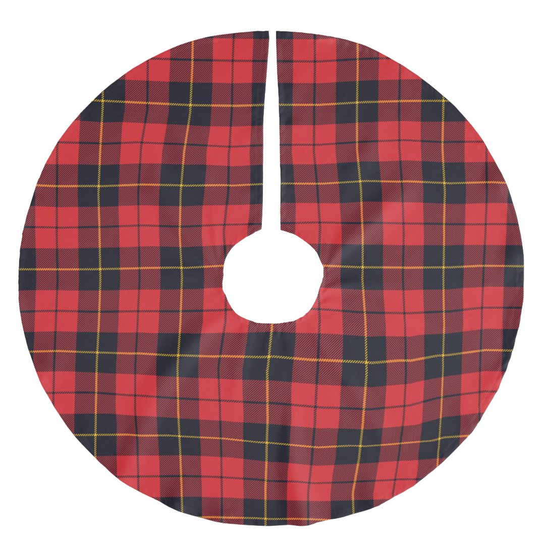 Traditional Scottish Clan Wallace Tartan Brushed Polyester Tree Skirt