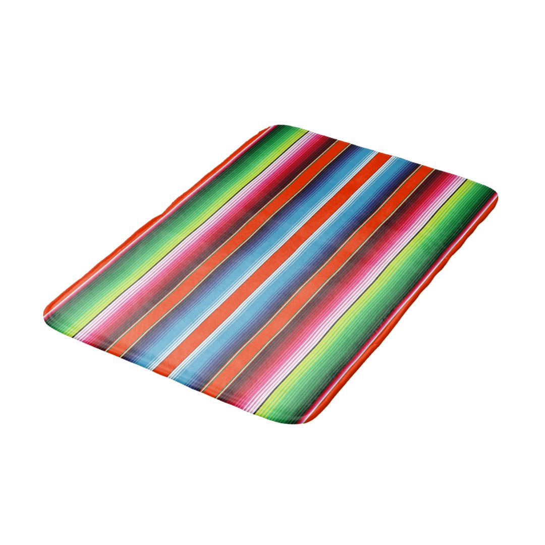 Traditional Spanish Serape Fiesta Mexican Blanket Bathroom Mat | Zazzle