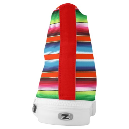 Traditional Spanish Serape Fiesta Mexican Blanket High-Top Sneakers ...