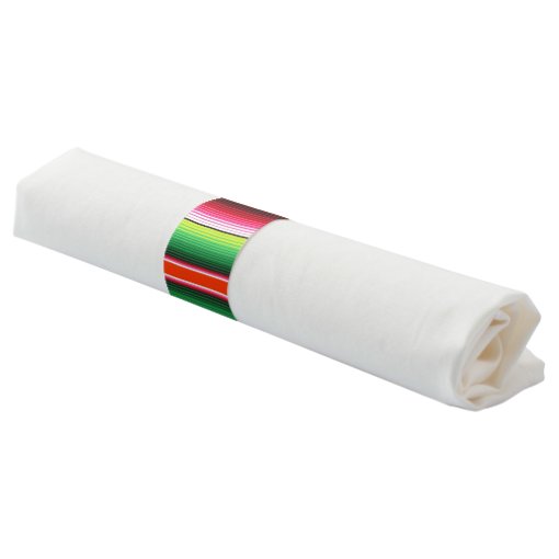 Traditional Spanish Serape Fiesta Mexican Blanket Napkin Bands | Zazzle