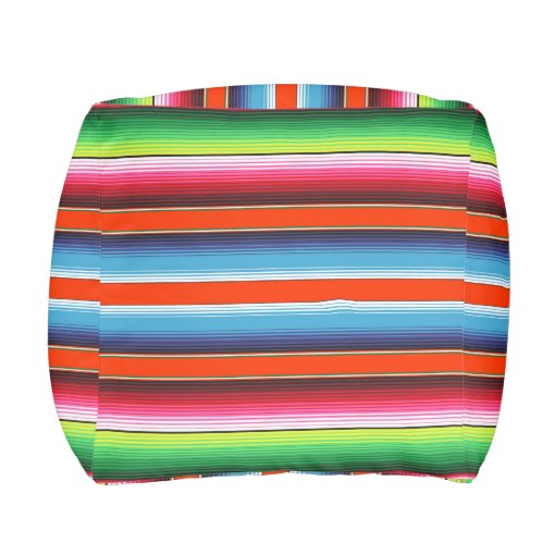 Traditional Spanish Serape Fiesta Mexican Blanket Pouf | Zazzle