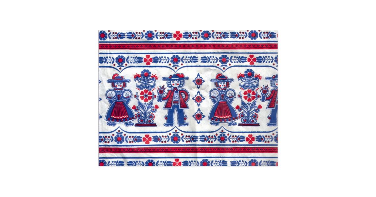 Traditional Swiss fabric design Postcard | Zazzle.com
