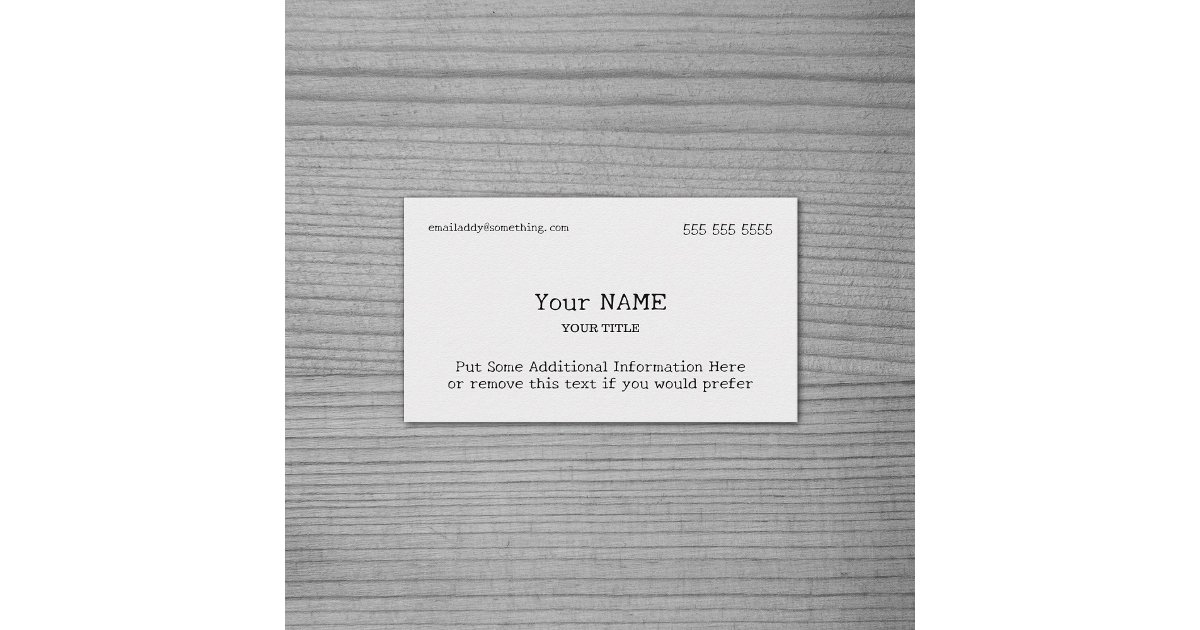Traditional Type Business Card | Zazzle