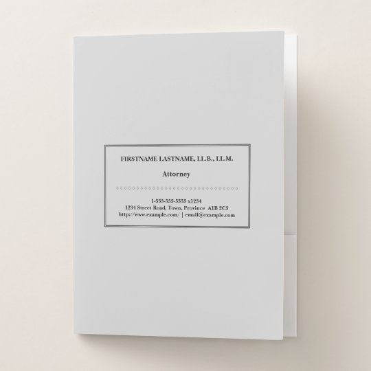 Traditional & Understated Attorney Pocket Folder | Zazzle.com