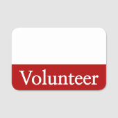 Traditional "Volunteer" Name Tag | Zazzle