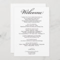 Traditional Wedding Itinerary - Wedding Welcome Program | Zazzle