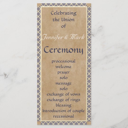Traditional Wedding Program and Wedding Party Card | Zazzle.com