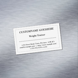 Traditional Weight Trainer Magnetic Business Card | Zazzle
