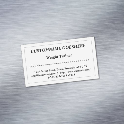Traditional Weight Trainer Magnetic Business Card | Zazzle