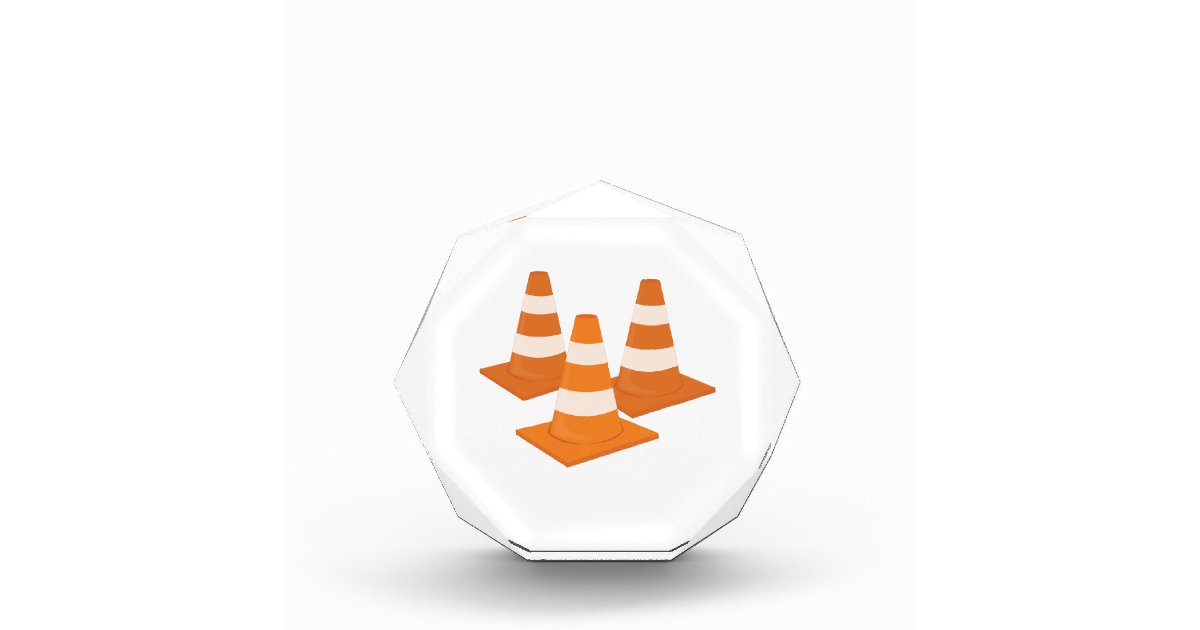 Traffic Cones Acrylic Award | Zazzle