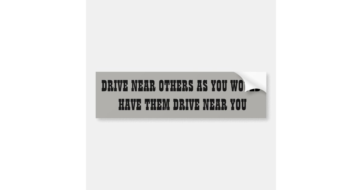 Traffic Golden Rule Bumper Sticker | Zazzle