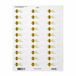 Traffic Light Ahead Highway Sign Label | Zazzle