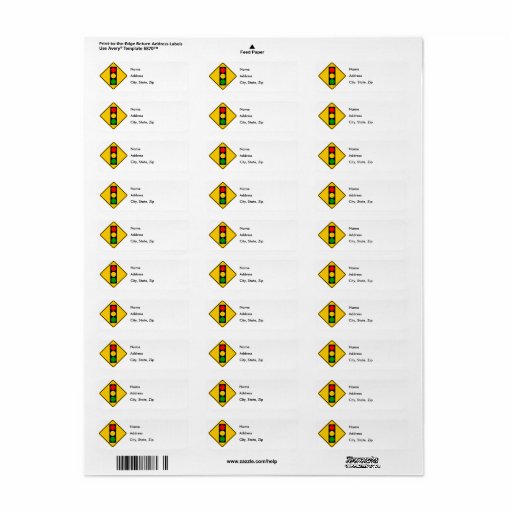 Traffic Light Ahead Highway Sign Label | Zazzle