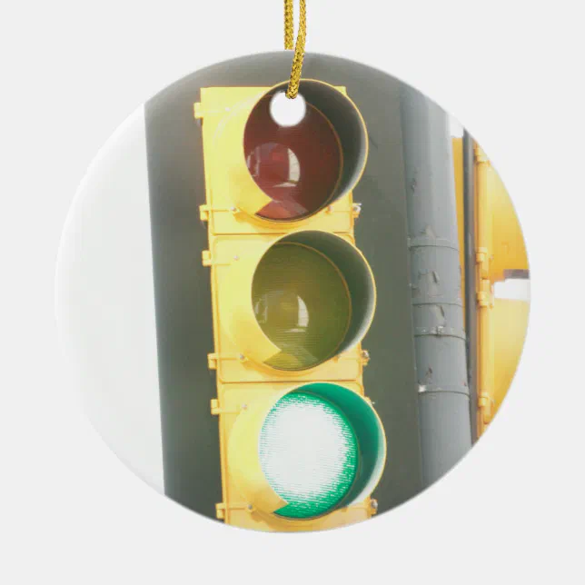 Traffic Light Ceramic Ornament | Zazzle