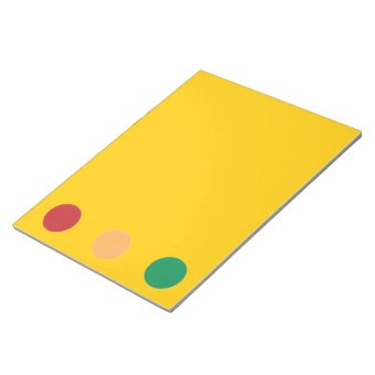Traffic light colors circles Note Pads | Zazzle