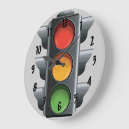 Traffic Light Design Wall Clock | Zazzle
