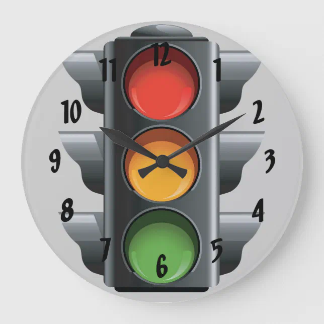 Traffic Light Design Wall Clock | Zazzle