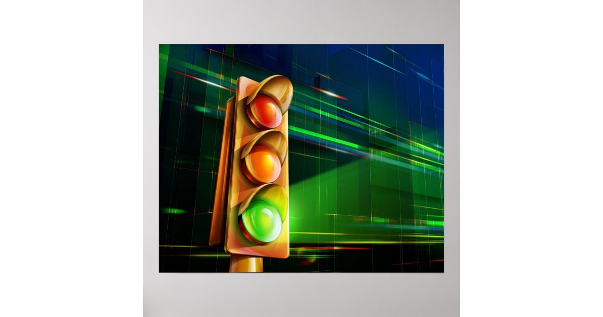 Traffic light - poster | Zazzle