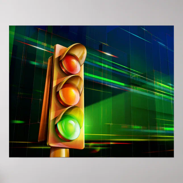 Traffic light - poster | Zazzle