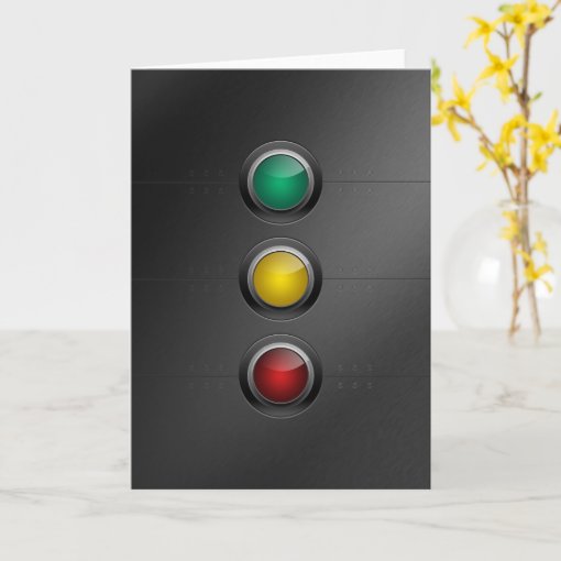 Traffic Lights Card | Zazzle
