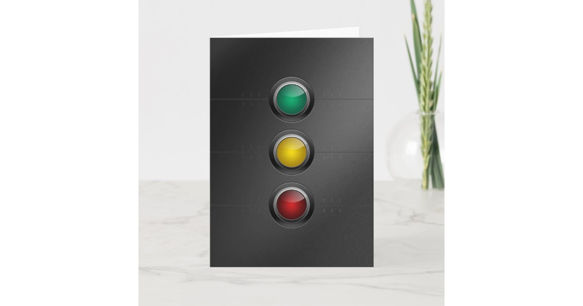 Traffic Lights Card | Zazzle