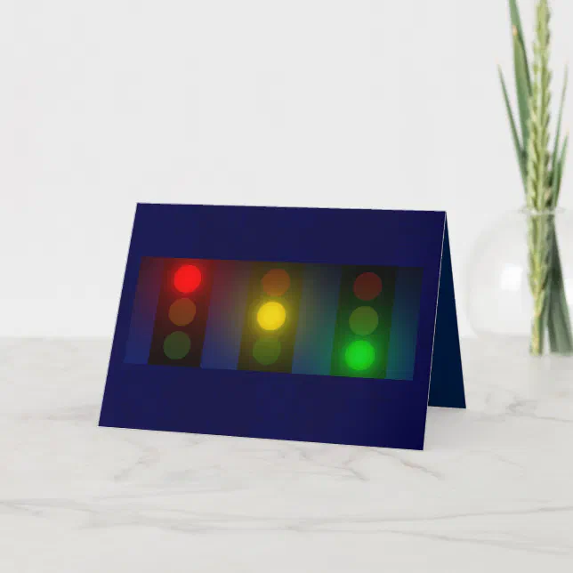 Traffic Lights Christmas card | Zazzle