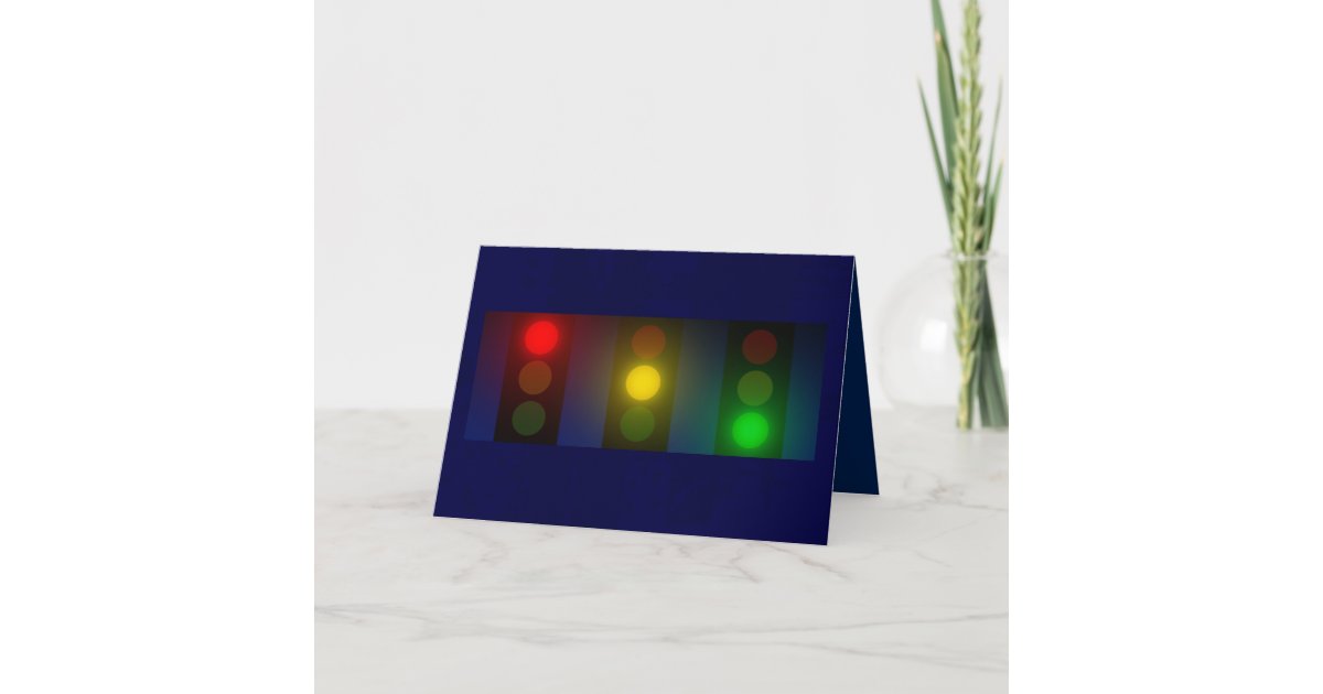 Traffic Lights Christmas card | Zazzle