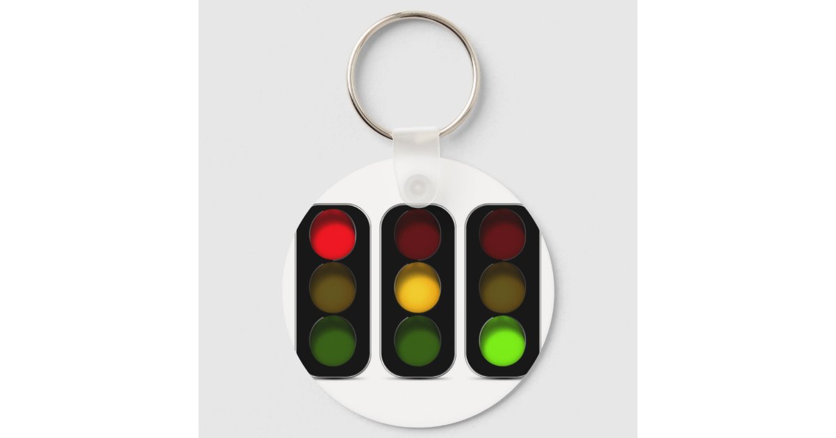 Traffic Lights Design Keychain | Zazzle