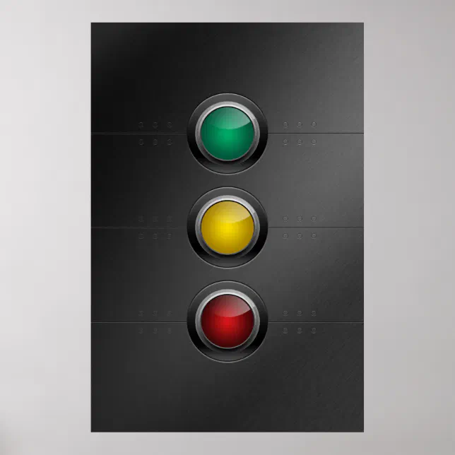 Traffic Lights Poster | Zazzle