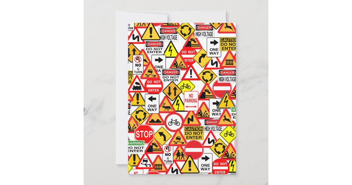 Traffic signs invitation - customize | Zazzle