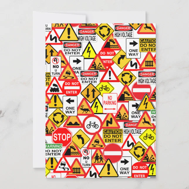 Traffic signs invitation - customize | Zazzle