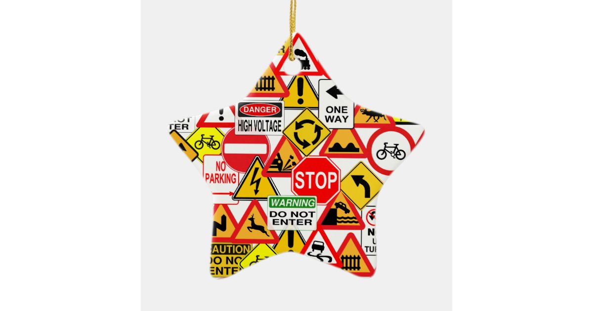 Traffic signs ornament - customize! | Zazzle