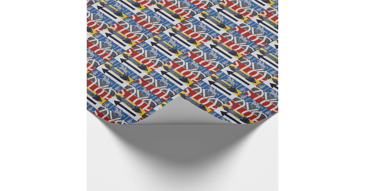 Traffic signs wrapping paper | Zazzle