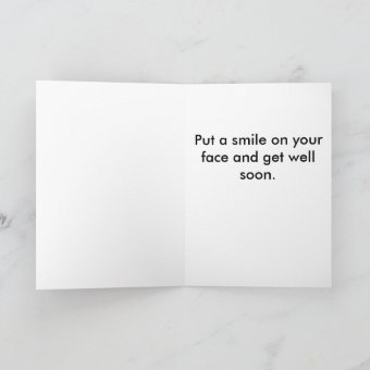 Tragedy & Comedy 'get well soon card | Zazzle