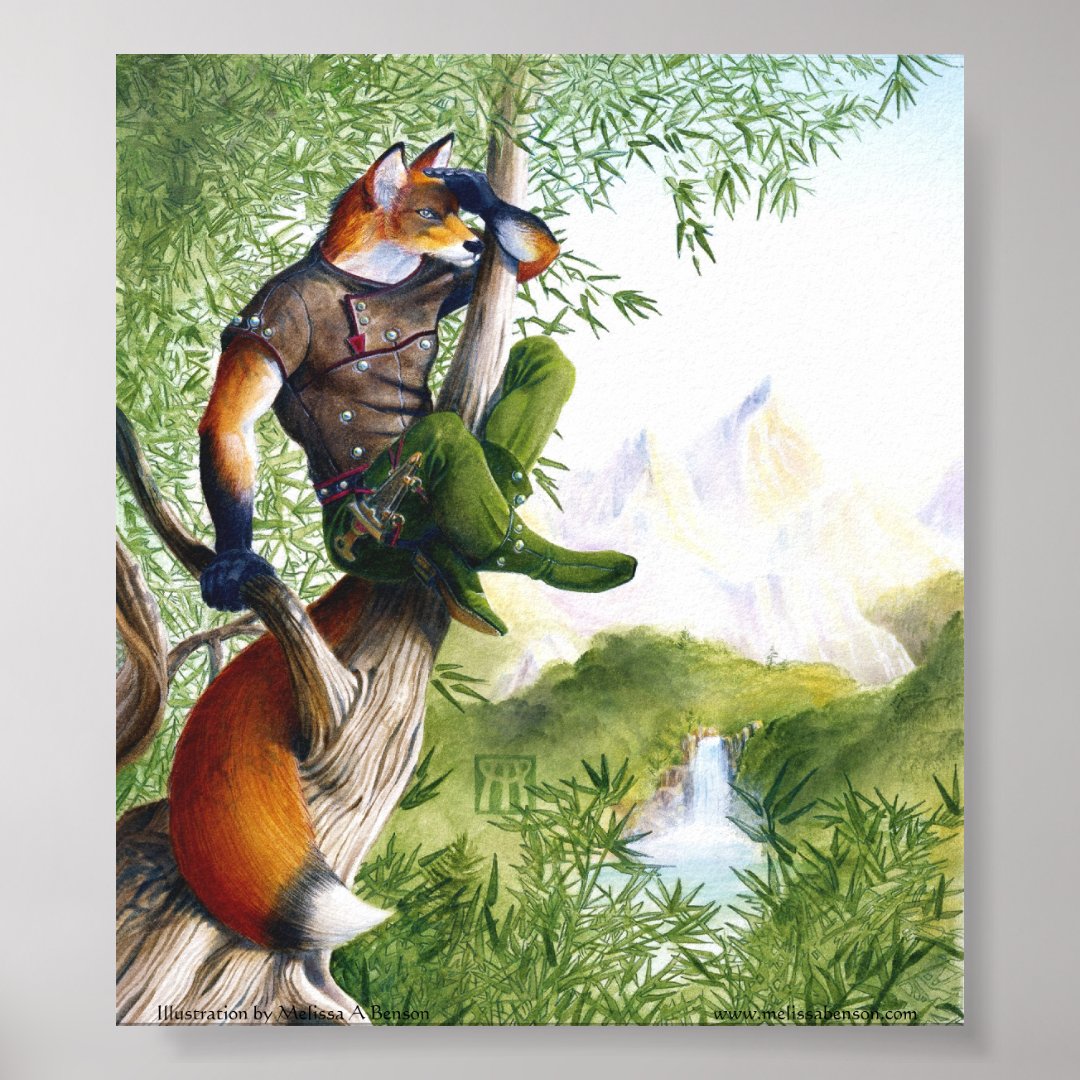 Trail Blazing Fox Print | Zazzle
