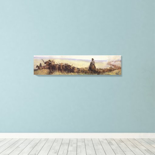 Trail Herd to Wyoming by WHD Koerner Canvas Print | Zazzle