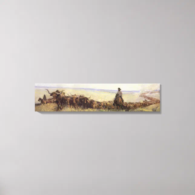 Trail Herd to Wyoming by WHD Koerner Canvas Print | Zazzle