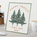 Trail Mix Bar Forest Theme Birthday Party Pedestal Sign | Zazzle