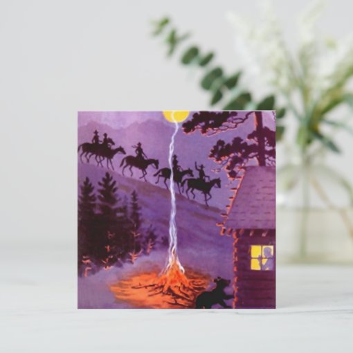 TRAIL RIDE HORSEBACK RIDING CAMPING INVITATIONS | Zazzle