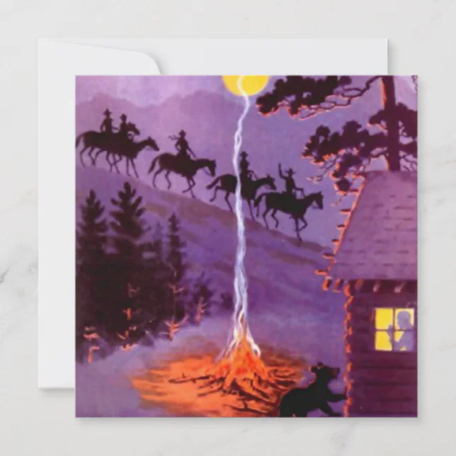 TRAIL RIDE HORSEBACK RIDING CAMPING INVITATIONS | Zazzle