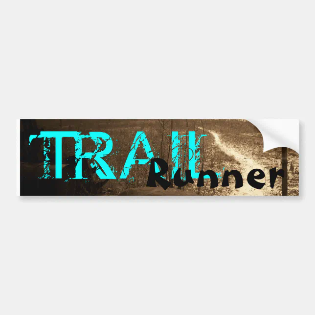 TRAIL, Runner Bumper Sticker | Zazzle