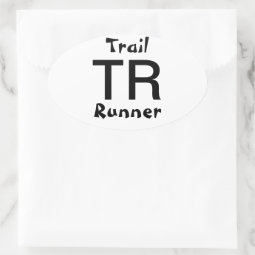 Trail Runner Oval Sticker | Zazzle