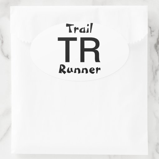 Trail Runner Oval Sticker | Zazzle