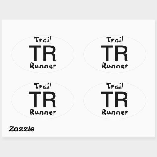 Trail Runner Oval Sticker | Zazzle