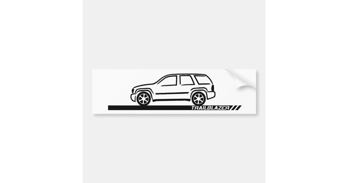 Trailblazer Black Truck Bumper Sticker | Zazzle