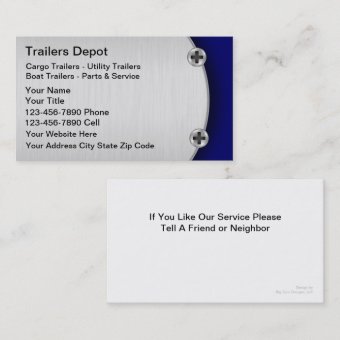 Trailer Business Cards | Zazzle