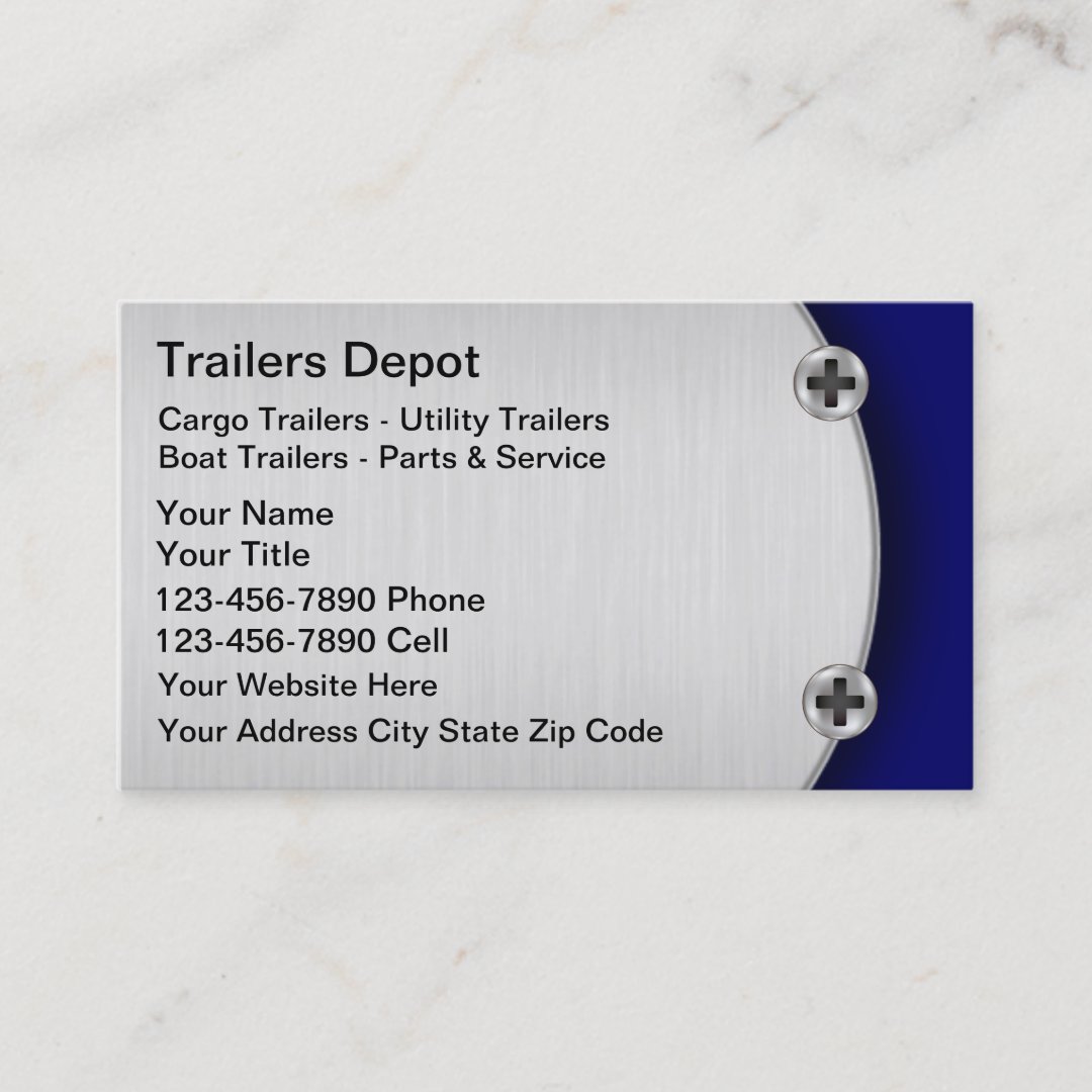 Trailer Business Cards | Zazzle