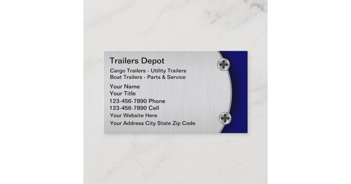 Trailer Business Cards | Zazzle