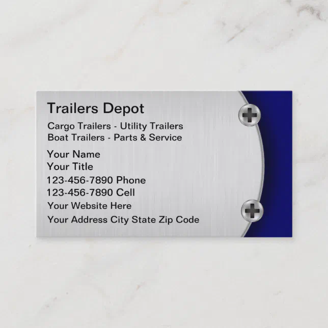 Trailer Business Cards | Zazzle